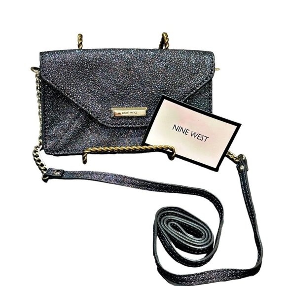 Nine West | Bags | Nine West Mini Crossbody Purse Bag Sparkly Metallic ...